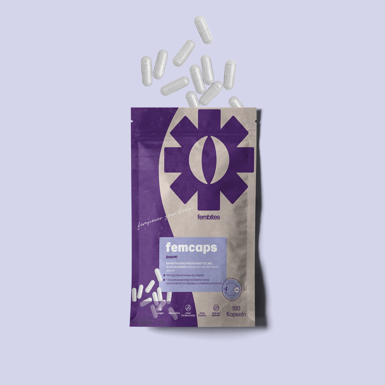 femcaps® SHAPE mit hochdosiertem Glucomannan (Propol™ A) | fembites